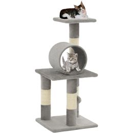 Katzen-Kratzbaum,Katzenbaum,Kratzbrett Stabil,Katzenhaus Sisal 65 cm Grau VMEC153872 MAISONCHIC