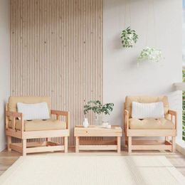 MAISONCHIC 2 Stk.Gartenstühle mit Kissen,Relax-Sessel,Gartenmöbel Massivholz Kiefer -38523