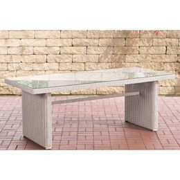 CLP Polyrattan Tisch Fontana xl 200 x 90 cm perlweiß