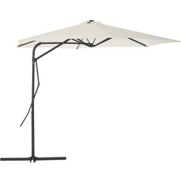 Sonnenschirm,Gartenschirm mit Stahlmast 300 cm Sandfarben vidaXL