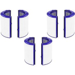 TRADESHOP HEPA-Filter inkl. Aktivkohlefilter kompatibel mit Dyson TP07 TP08 TP09 TP7A PH3A ersetzt 970341-01 965432-01 / Luftreiniger Ventilator - 3 Stück