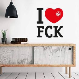 Fußball Fanartikel i love fck 52x60cm Wandtattoo fc Kaiserslautern Aufkleber