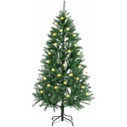 Künstlicher Weihnachtsbaum - Baum mit led Beleuchtung & Ständer - Tannenbaum naturgetreu für drinnen - Christbaum künstlich - 180 cm - Juskys