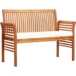 2-Sitzer Gartenbank Doppelsitzbank/Ruhebank Gartenstuhl mit Kissen 120 cm Massivholz Akazie XZZZ613134 MAISONCHIC