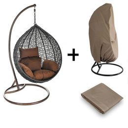 Polyrattan Hängesessel cielo - komplett inkl. Regenabdeckung i Hängestuhl, Hängekorb, Gartenliege - Home Deluxe