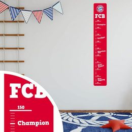 FC Bayern München Messlatte 120x19cm Wandtattoo fcb Fußball Fanartikel - Rot - Fc Bayern München