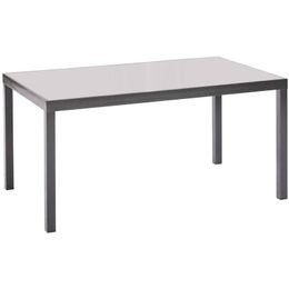 Merxx Gartentisch 150x90 cm, graphitfarben mit grauer Glasplatte