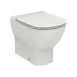 Bodenstehende Toilette AquaBlade Seidenweiß Ideal Standard Tesi mit schmalem Sitz Glänzendes Weiß - Mit Toilettensitze