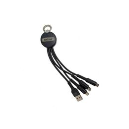 Meditrade GmbH Trade Shop Traesio - schlüsselanhänger kabel 3-IN-1 usb lightning typ-c micro usb ladegerät 0,2 m Q-C18