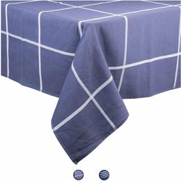 Hellblau oder dunkelblau -blau rechteckige Tischdecke 140x180 cm 8 Sitze in Sibilla -Baumwolle