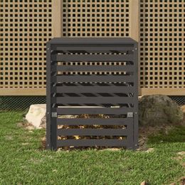 Komposter Grau 82,5x82,5x99,5 cm Massivholz - Grau - Prolenta Premium