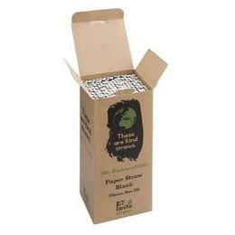 Gastro Fiesta Green biologisch abbaubare Papiertrinkhalme schwarz - 250 Stk | Mindestbestellmenge 3 Stück