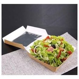 Gastro Papstar Pure Sandwichboxen mit Sichtfenster; eckig; Pappe - 25 Stk - 1000 ml | Mindestbestellmenge 4 Stück