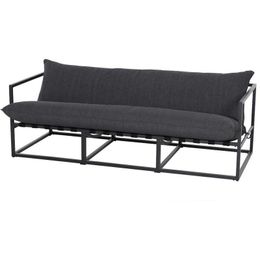 siena GARDEN Monza 3-Sitzer Sofa Alugestell matt anthrazit, Kissen jeans grey