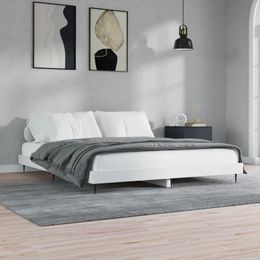 Bettgestell, Schlafzimmerbett/Doppelbett, Erwachsenenbett Weiß 160x200 cm Holzwerkstoff XTJTE575032 MAISONCHIC