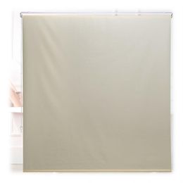 Duschrollo, 160x240 cm, Seilzugrollo für Dusche & Badewanne, Decke & Fenster, Badrollo wasserabweisend, beige - Relaxdays