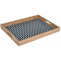 BURI - Tablett aus Bambus Küchentablett Holztablett Tischdekoration Serviertablett neu