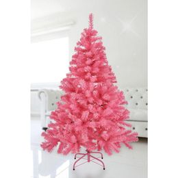 Spetebo Künstlicher Weihnachtsbaum - 120 cm / rosa - Kunst Tannenbaum Christbaum inklusive Baumständer