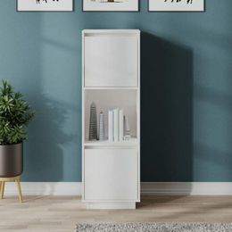 MAISONCHIC - Sideboard Wohnzimmer-Anrichte,Highboard Weiß 38x35x117 cm Massivholz Kiefer FSW69079
