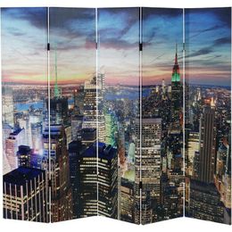 HHG Neuwertig] LED-Paravent Spanische Wand Raumteiler Miami, Timer, netzbetrieben 180x200cm, 30 LEDs - multicolour