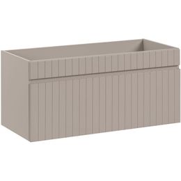 Lomadox - Waschbeckenunterschrank 100 cm Auszug IRAKLIO-56-CASHMERE Kaschmir b/h/t ca. 100/46/45,6 cm - beige