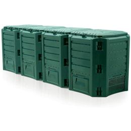 Prosperplast - Kompostbehälter 1600 l Compogreen Modul aus Kunststoff in der Farbe Grün, 82,6 (h) x 261 (b) x 71,9 (t) cm