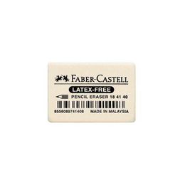 Faber-Castell Radierer Bleistifte Buntstifte 2,5 x 0,7 x 3,7 cm (b x h x l) Kautschuk weiß