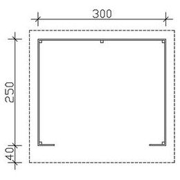 Skan Holz Unterstand Ole 300 x 250 cm, natur