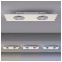 JustLight LED Deckenleuchte Flat Air weiß 120 x 40 cm mit Ventilator