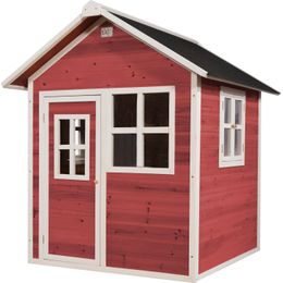 Spielhaus EXIT "Loft 100" Spielhäuser rot (rot, weiß, natur) Kinder Spielhaus