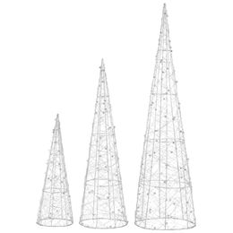 LED Baum Star-Max "Pyramide" Lampen Gr. 90 flammig, silberfarben Deko-Weihnachtsbaum Esszimmerlampe Flurlampe LED-Baum Lichterbaum Weihnachtsdekoration Dekofiguren Lampen