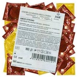 Amor Gummiwaren GmbH «Strong» extra starke Kondome für sicheren Analverkehr (100 Kondome) 100 St