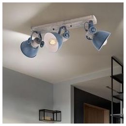 Globo Holz Decken Strahler bewegliche Spots Grau Leuchte Wohn Zimmer Lampe Beleuchtung 2133GR