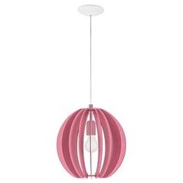 Decken Pendel Lampe pink Holz Lamellen Design Mädchen Kinder Schlaf Hänge Zimmer Leuchte Eglo 95953