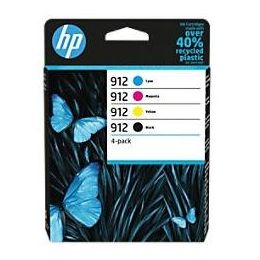 HP 912 Original Tintenpatrone 6ZC74AE Schwarz, Cyan, Magenta, Gelb Multipack 4 Stück