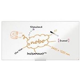 NOBO Impression Pro Whiteboard 1915400 Wandmontiert Magnetisch Emaille 240 x 120 cm Schlanker Rahmen