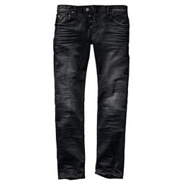 Herrlicher Herren Jeans-Hose Slim Fit Schwarz einfarbig