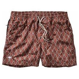 Mey & Edlich OAS Herren Bade Shorts Regular Fit Braun gemustert