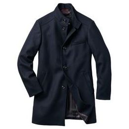 Mey & Edlich Mey & Edlich Herren Coat Regular Fit Stehkragen Blau einfarbig