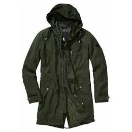 Mey & Edlich Mey & Edlich Herren langer Anorak Regular Fit Gruen einfarbig