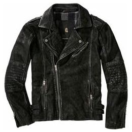 Mey & Edlich Mey & Edlich Herren Biker Jacket Regular Fit Schwarz einfarbig