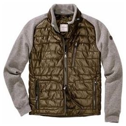 Heinz Bauer Manufakt Herren Leder-Jacke Regular Fit Braun gemustert - 56