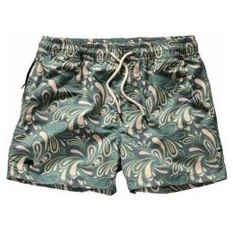 Mey & Edlich OAS Herren Schwimm-Shorts Regular Fit Gruen bedruckt