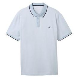 Tom Tailor Herren Plus - Basic Poloshirt, blau, Uni, Gr. 2XL