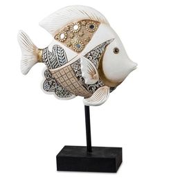 formano Sammelfigur formano Dekofigur Fisch auf Stab 27 cm silber Skulptur fish maritim