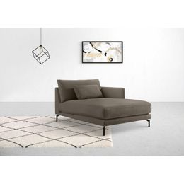 Inosign Chaiselongue Tarek 157/110 cm, Sofa, mit losen Rückenkissen, braun