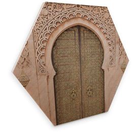 Wall-Art Holzbild Marokkanische Tür Holzbild, Tiere (1 St), vintage Holzschild, braun