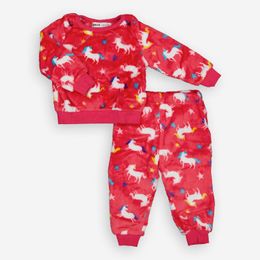 TK Maxx Pinkes Fleece-Pyjamaset mit Einhornmuster