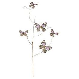 Mica Decorations Zweig mit Schmetterlingen 2 x 94 x 8 cm violett