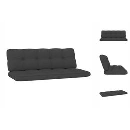 vidaXL Polsterauflage Palettensofa-Kissen 2 Stk Anthrazit Standard-kissen Gartenbank